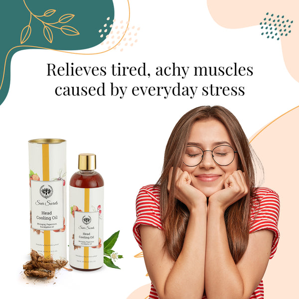 Head Cooling Oil Bhringraj, Peppermint, Eucalyptus Oil – Seer Secrets